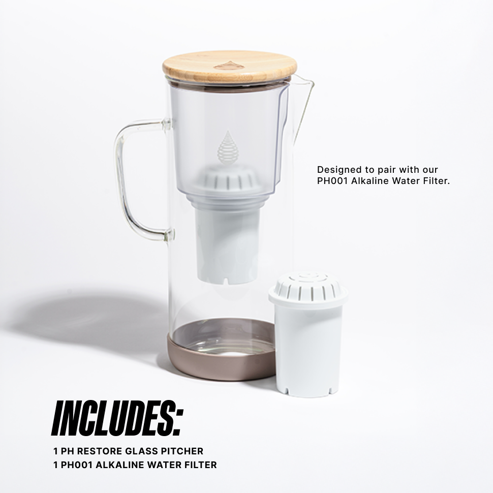 pH RESTORE Glass Water Pitcher (118oz) - Elevate Your Hydration ...