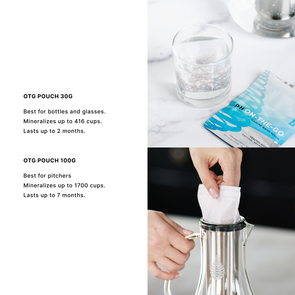 pH On-The-Go Alkaline Water Filter Pouch | Invigorated Water